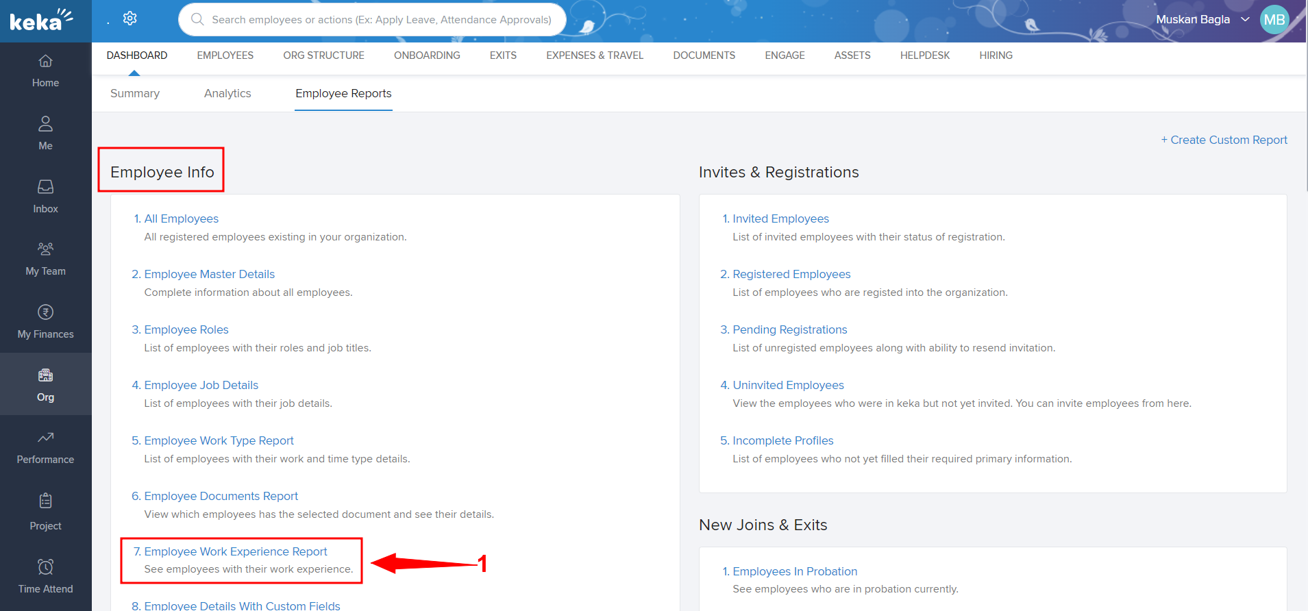 How to check employee's work experience report? – KekaHR Help Center
