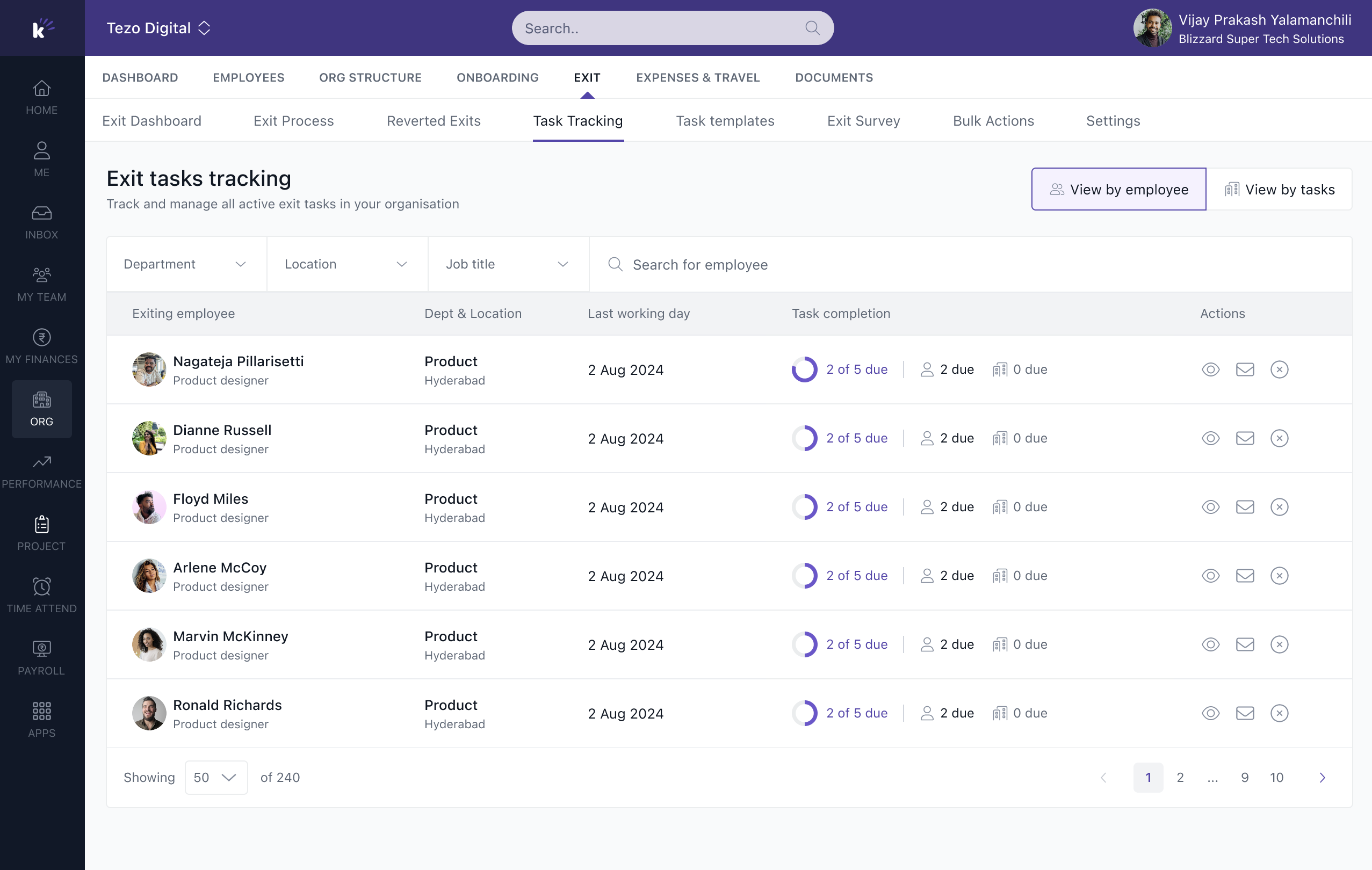 Configuring Exit Tasks in Keka – KekaHR Help Center