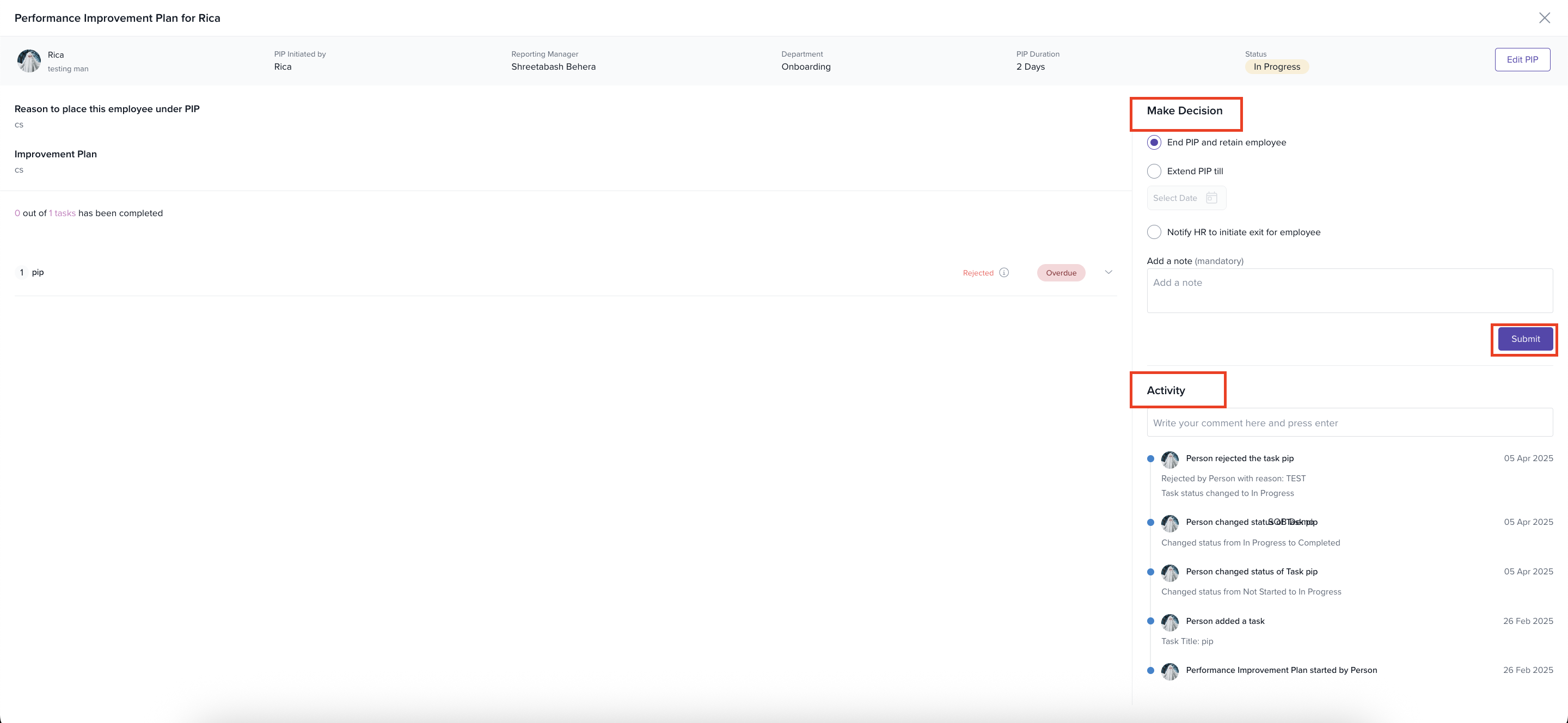 Initiating and managing PIP for your team members – KekaHR Help Center