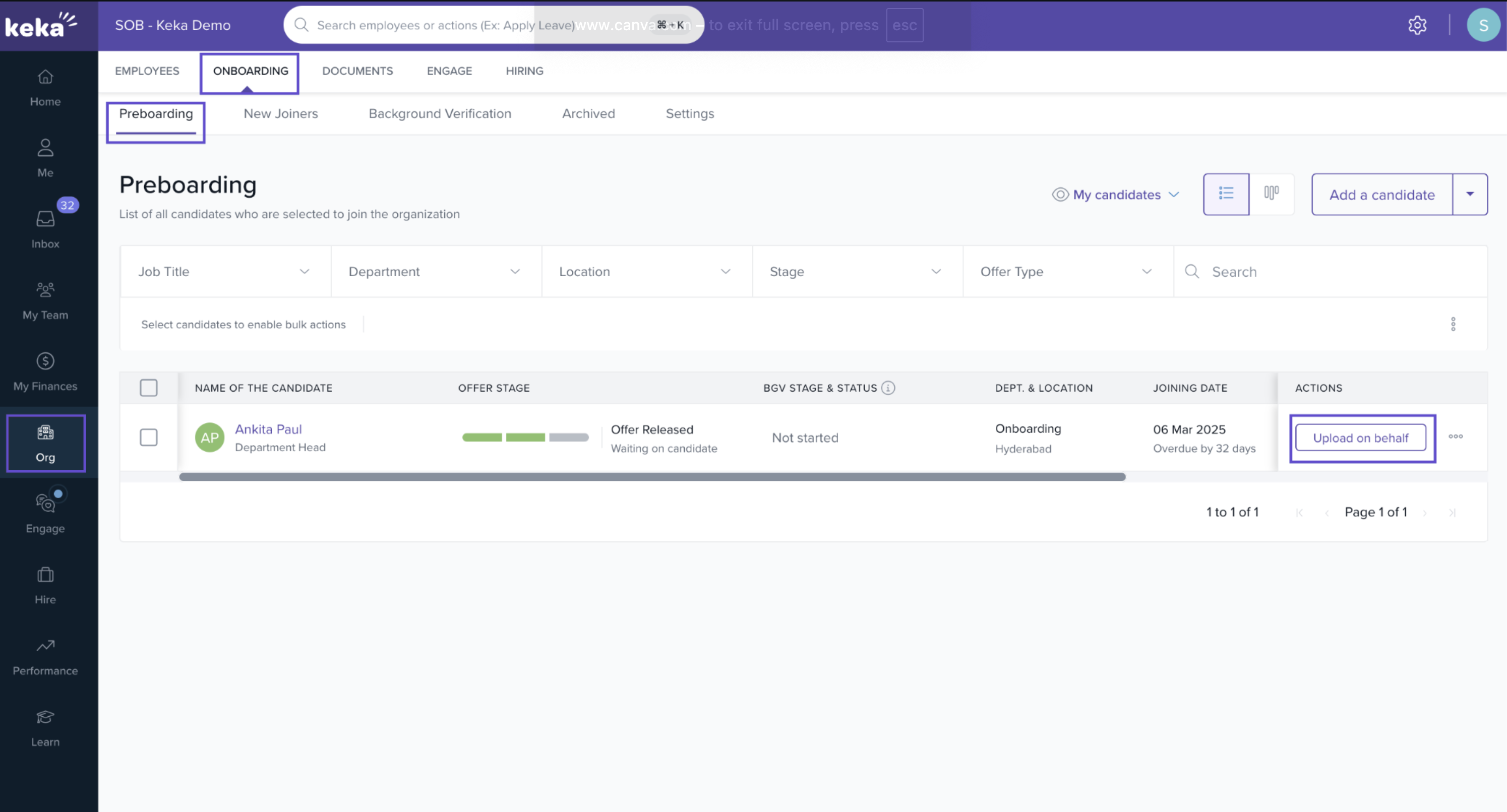 How to Check Submitted and Pending Documents in the Preboarding Process ...