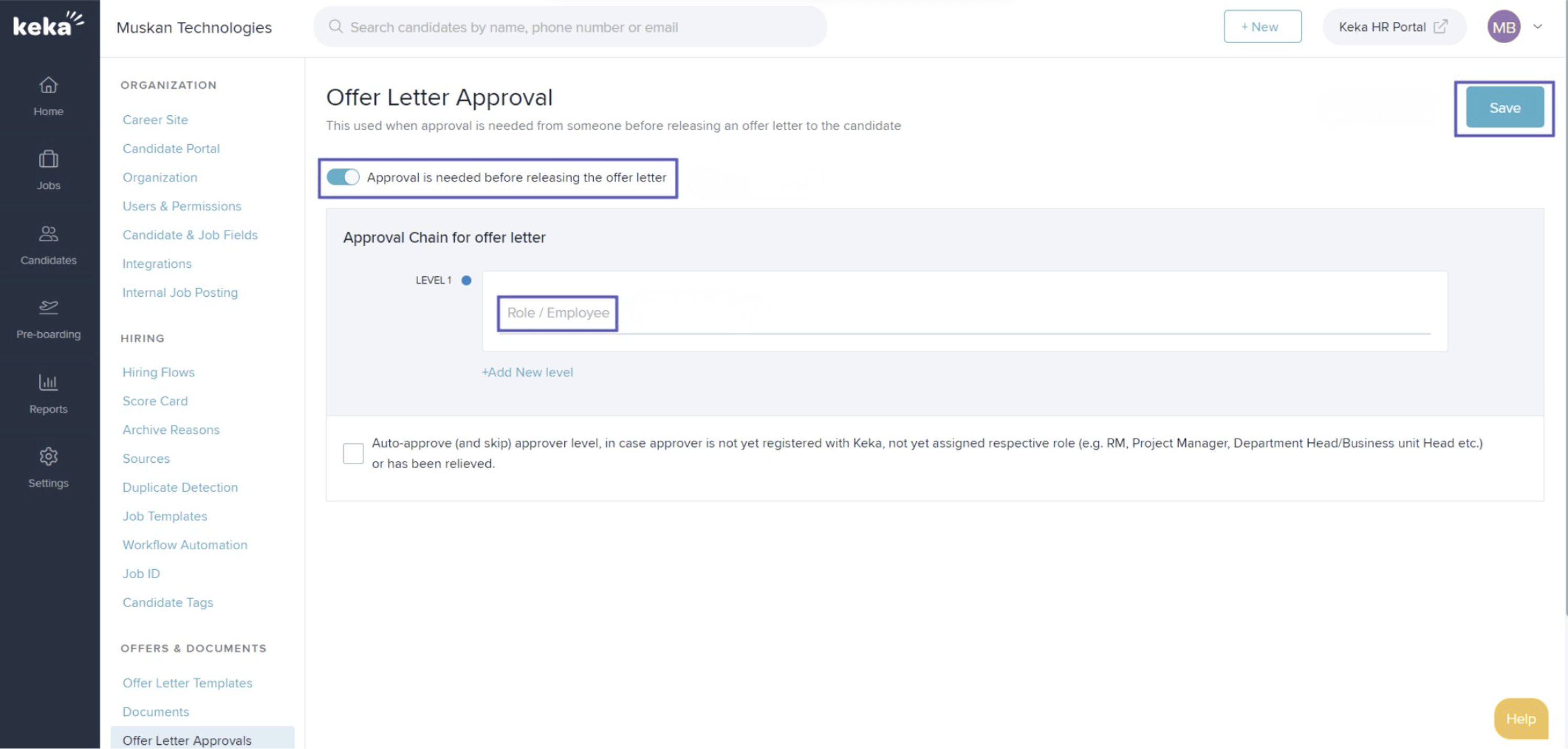 How to enable/edit offer letter approval – KekaHR Help Center