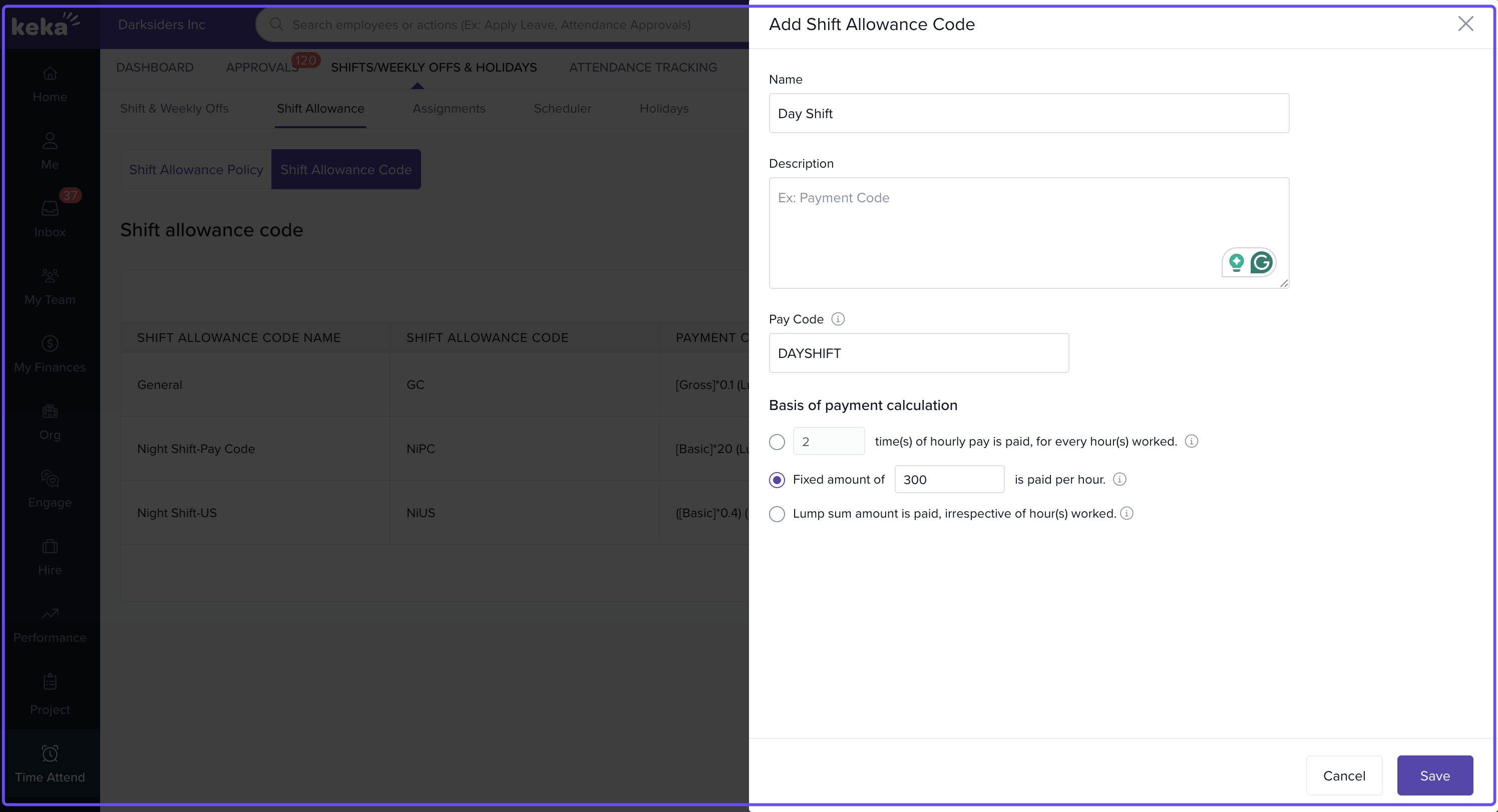 Setting up and managing shift allowance policies – KekaHR Help Center